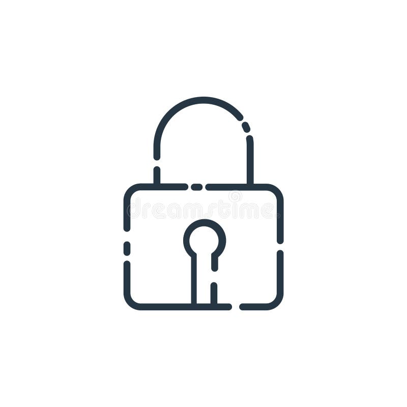 Padlock Icon Vector from User Interface Concept. Thin Line Illustration ...