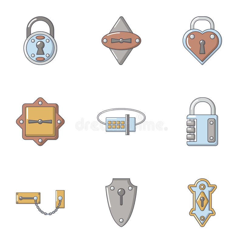 Padlock icons stock illustration. Illustration of metal - 33489726