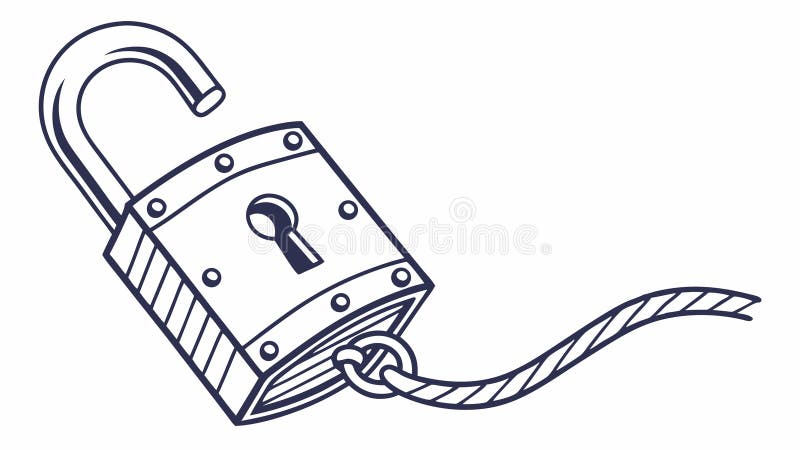 Padlock Illustration with Shackle, Security Symbol, Safety Icon, Vector ...