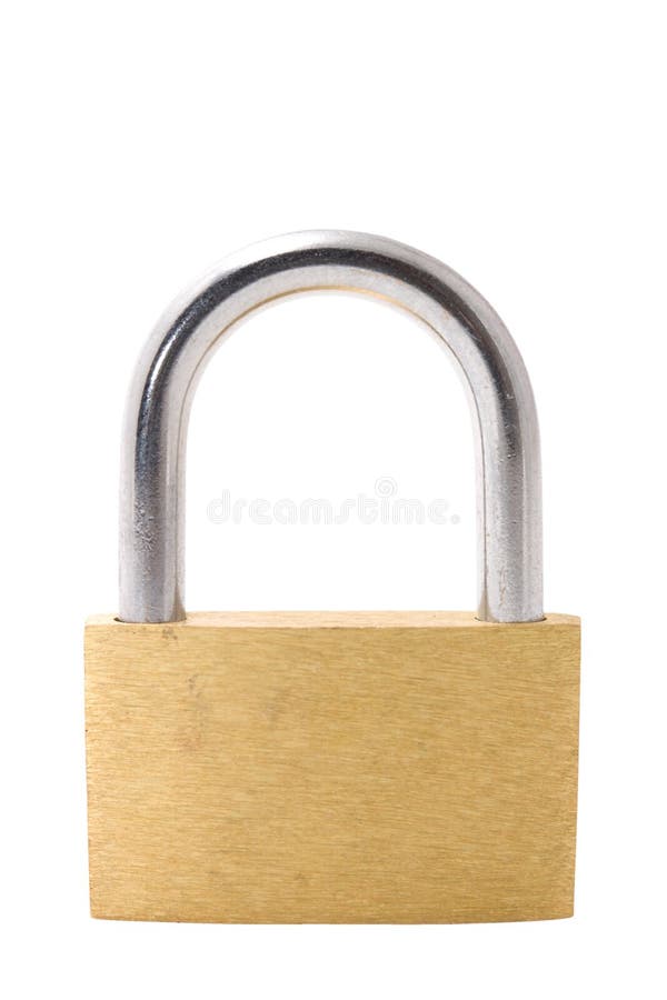 Padlock isolated on white stock image. Image of stainless - 4022555