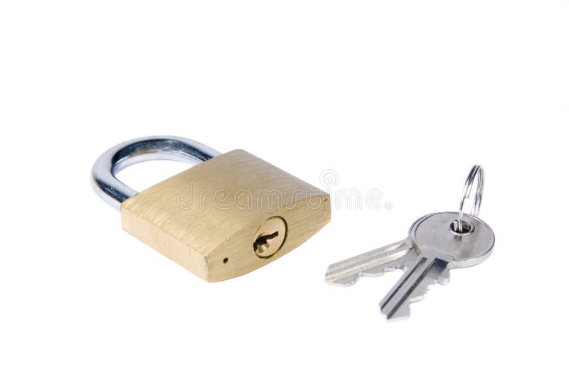Padlock and key stock photo. Image of safety, padlock - 6429974
