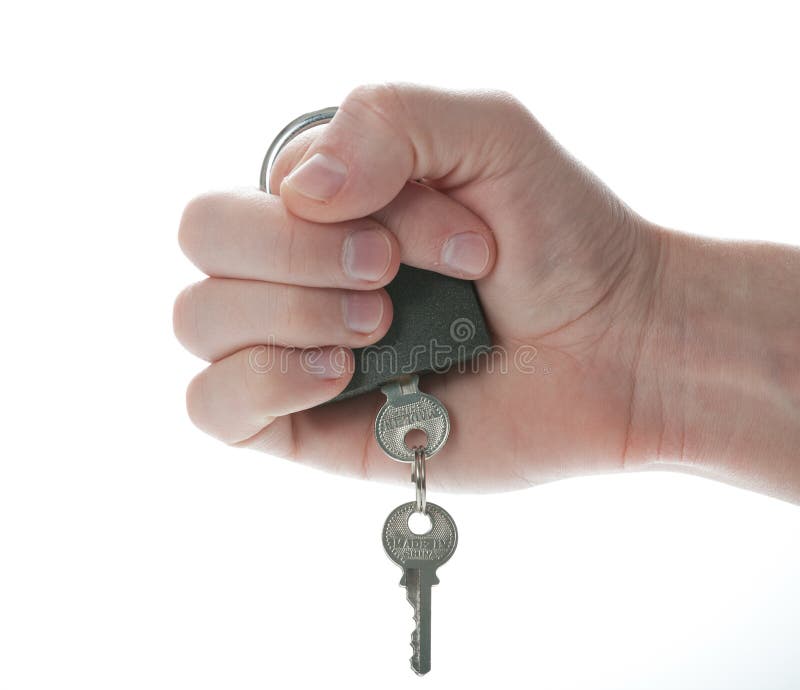 PadLock and Key on Man Hand Stock Photo - Image of close, abstract ...