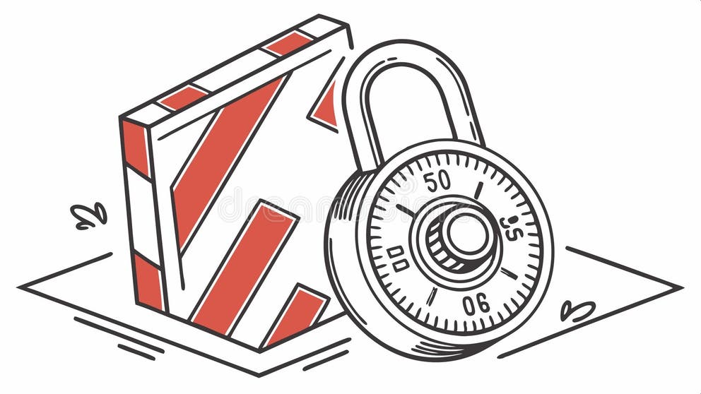Padlock and Keyhole Icon, Depicting Security Lock and Data Privacy ...