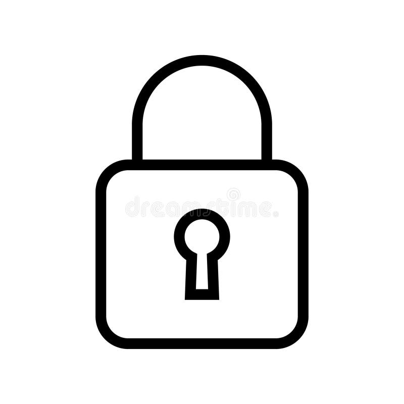 Keyhole Icon. Door Key Hole. Shape of Lock of Door. Black, White and ...