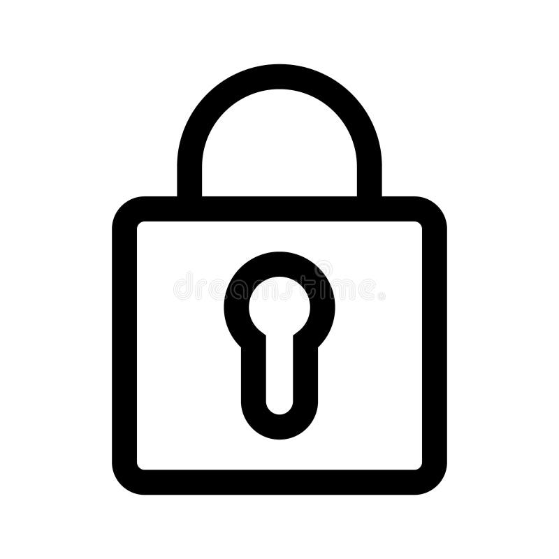 Keyhole Icon. Door Key Hole. Shape of Lock of Door. Black, White and ...