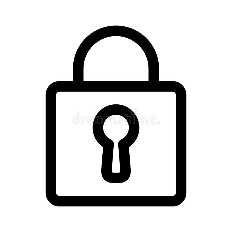 Padlock with Keyhole Icon, Security Icon. Stock Vector - Illustration ...