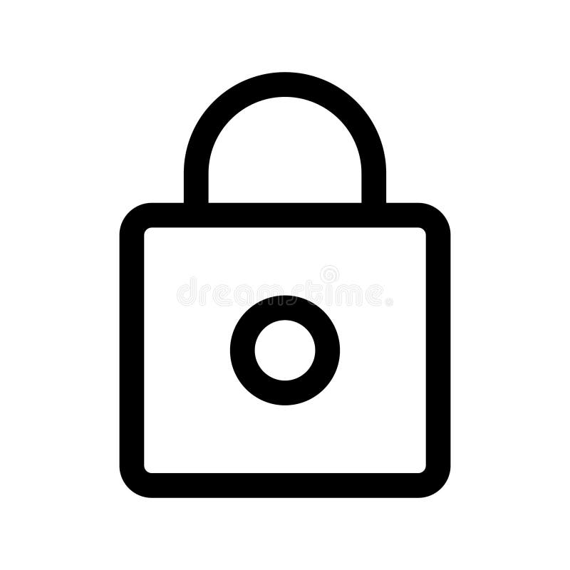 Padlock with Keyhole Icon, Security Icon. Stock Vector - Illustration ...