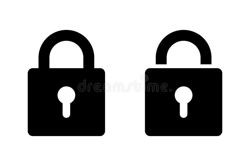 Keyhole Icon. Door Key Hole. Shape of Lock of Door. Black, White and ...