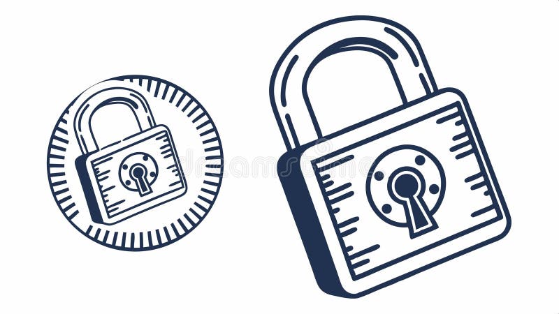 Padlock with Keyhole, Security and Privacy, Protection Symbol Vector ...