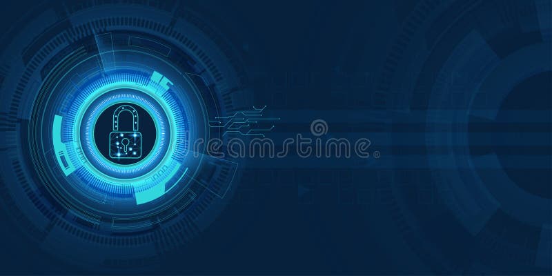 Padlock with Keyhole Symbol. Personal Data Security Illustrates Cyber ...