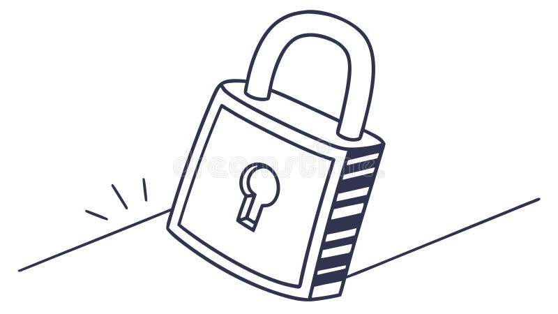 Padlock with Keyhole, Symbolizing Basic Security and Access Control ...