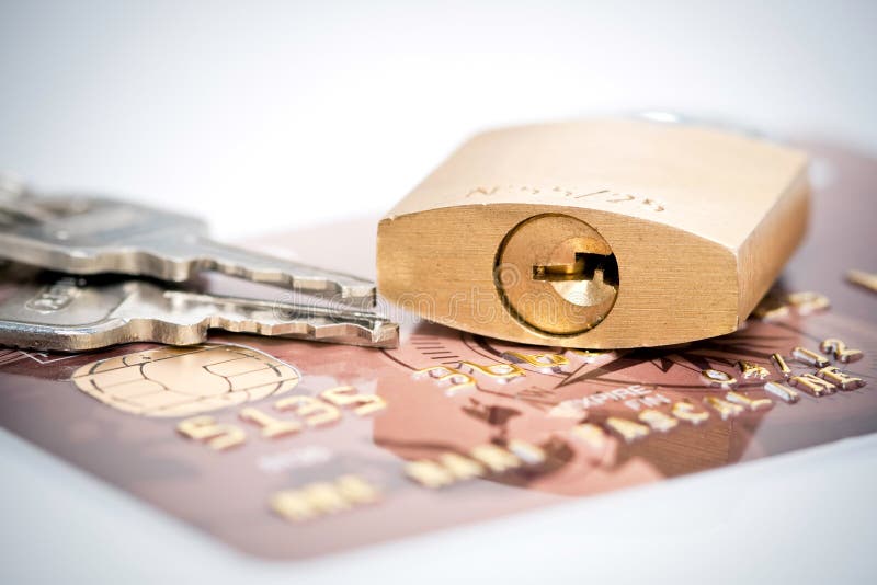 Padlock and credit card stock image. Image of lock, banking - 14855707