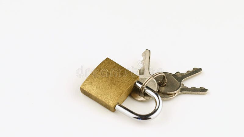 Padlock with Keys. Metallic Lock and Key Stock Footage - Video of ...