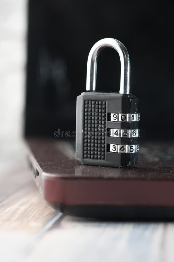 Padlock on Laptop. Internet Data Privacy Information Security Concept ...
