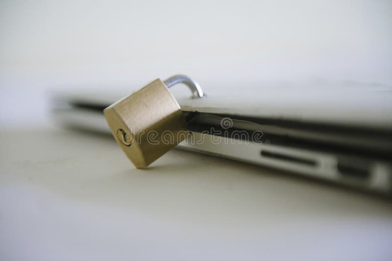 Padlock on a Laptop. Protection of Personal Data on a Computer Stock ...