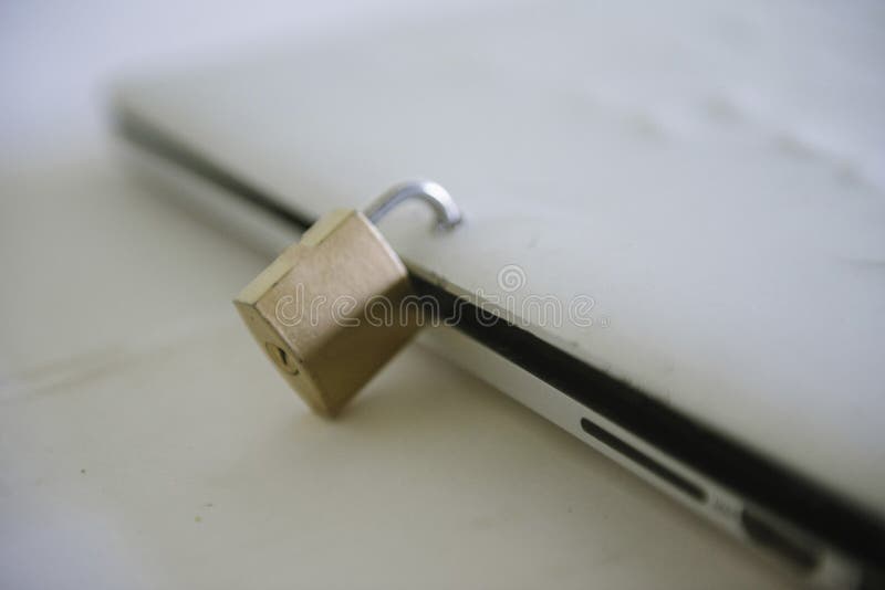 Padlock on a Laptop. Protection of Personal Data on a Computer Stock ...