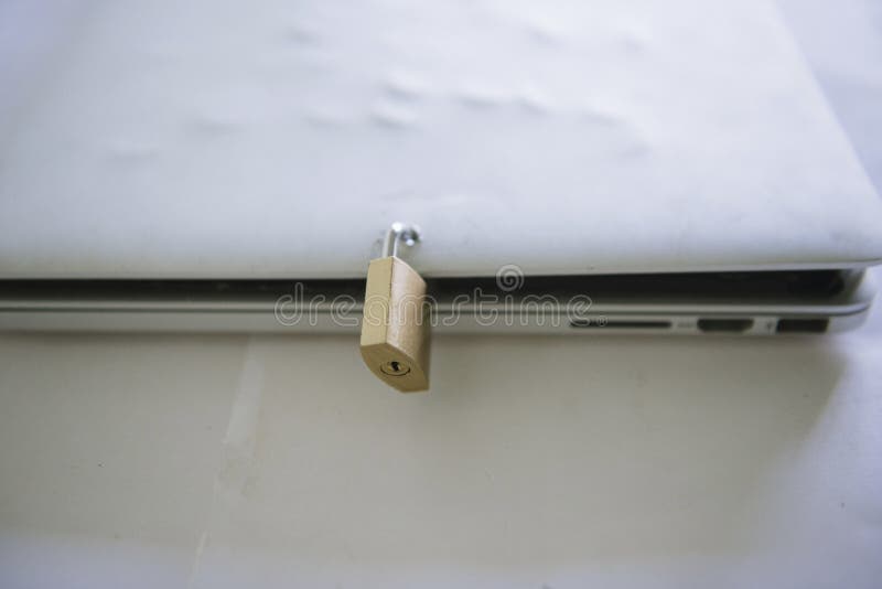 Padlock on a Laptop. Protection of Personal Data on a Computer Stock ...