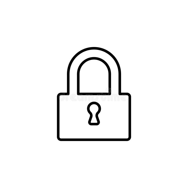 Padlock One Line Drawing Continuous Hand Drawn Minimalism Vector ...