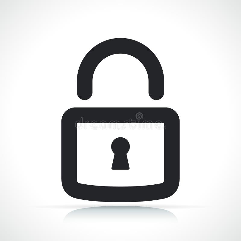 Padlock or lock black icon stock vector. Illustration of symbol - 251639571