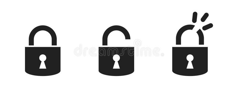 Padlock. Lock Icon Set. Vector Illustration. Lock Symbol Collection ...
