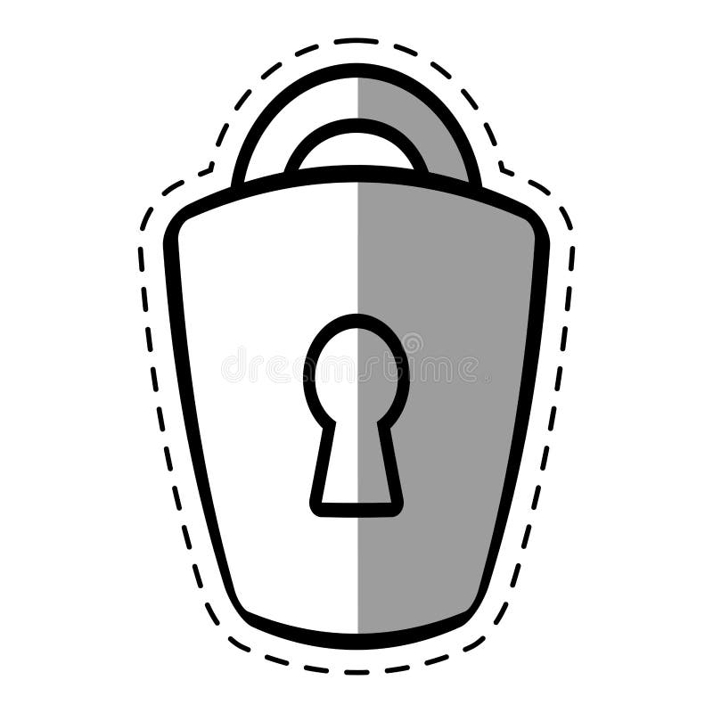Padlock Lock Security Money Shadow Stock Illustration - Illustration of ...