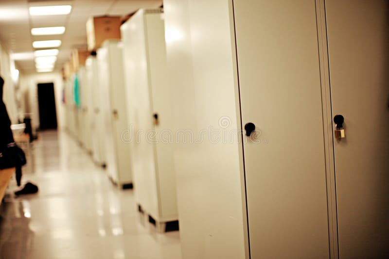 Padlock on a locker door stock image. Image of organise - 28844249