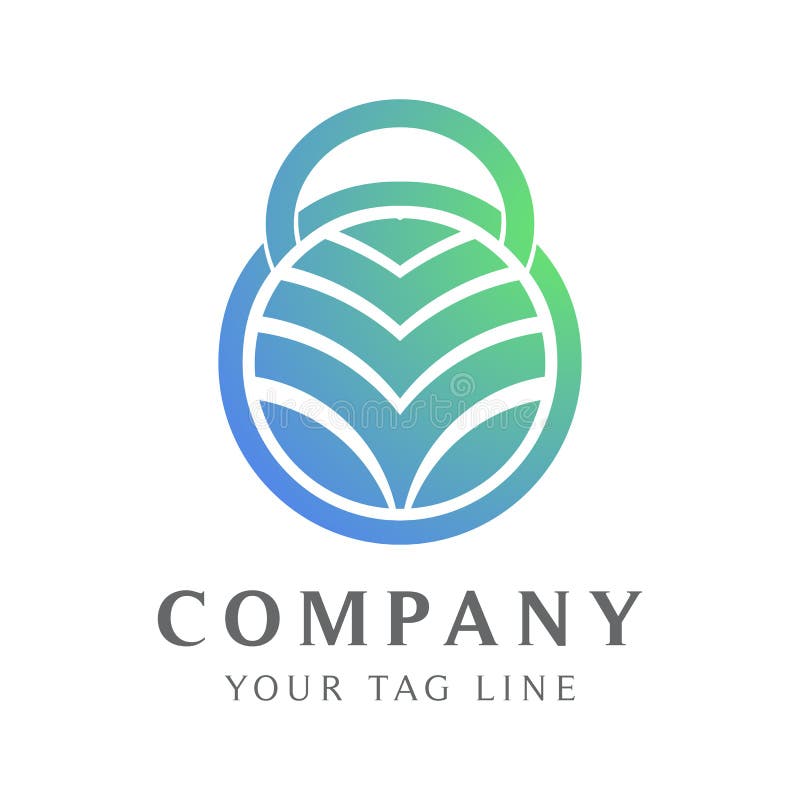 Padlock Logo Abstract Leaf Object Stock Vector - Illustration of object ...