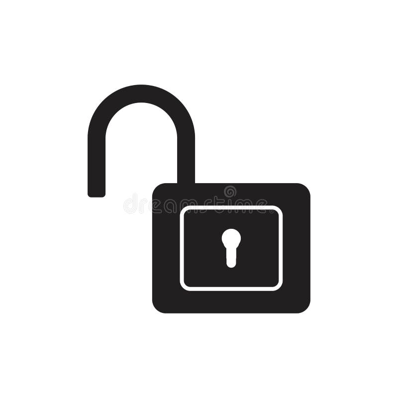 Padlock logo icon stock vector. Illustration of secure - 198249022