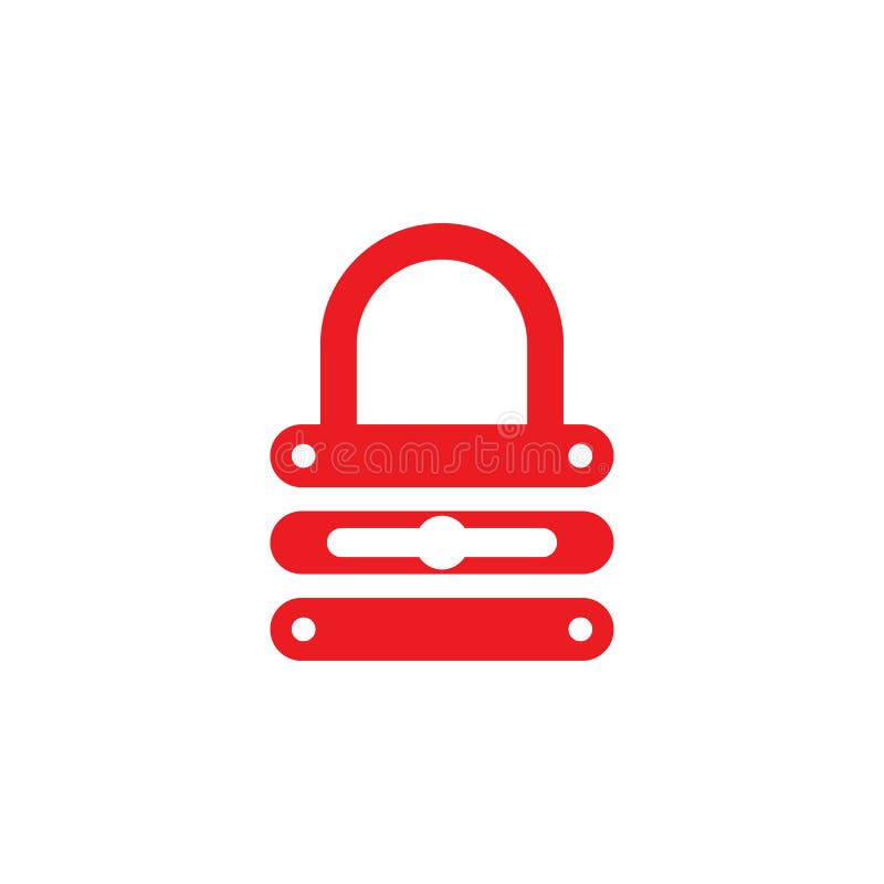 Padlock Logo with Square Design Colorful, Security Icons Stock Vector ...