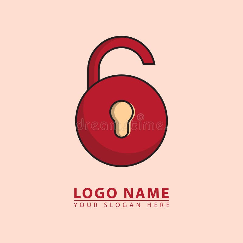 Padlock Logo Icon Set, Lock Symbol Collection - Vector Stock Vector ...