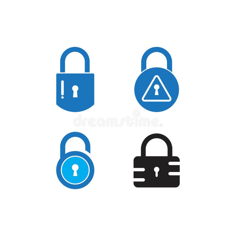 Padlock logo icon stock vector. Illustration of modern - 186475895