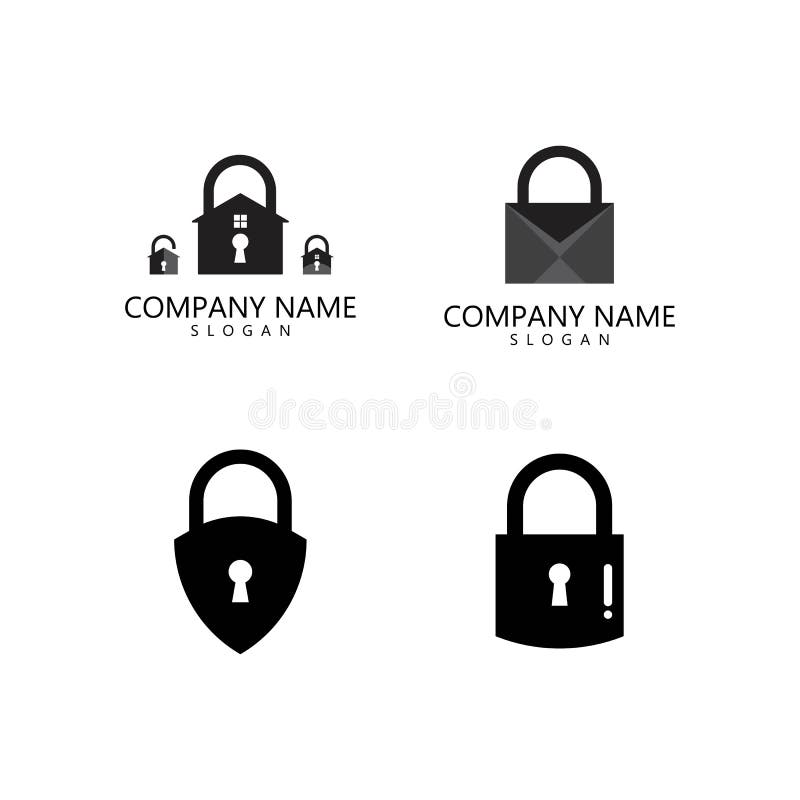 Padlock logo icon stock vector. Illustration of protect - 196695026