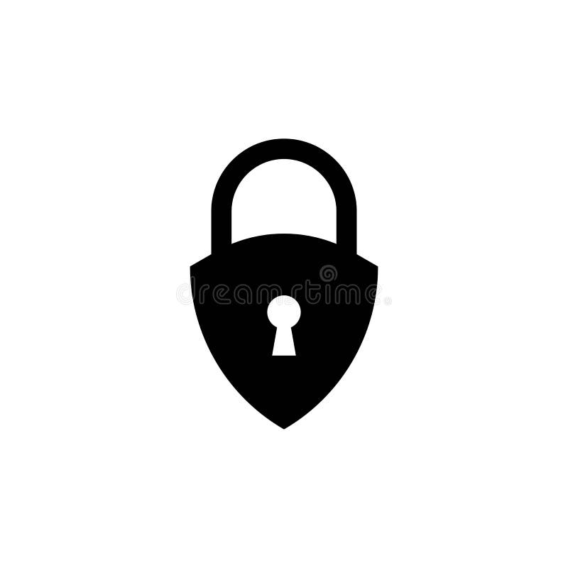 Padlock logo icon stock vector. Illustration of icon - 196525284