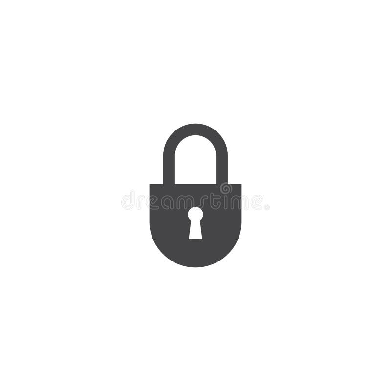 Padlock Logo Vector Icon Illustration Stock Vector - Illustration of ...