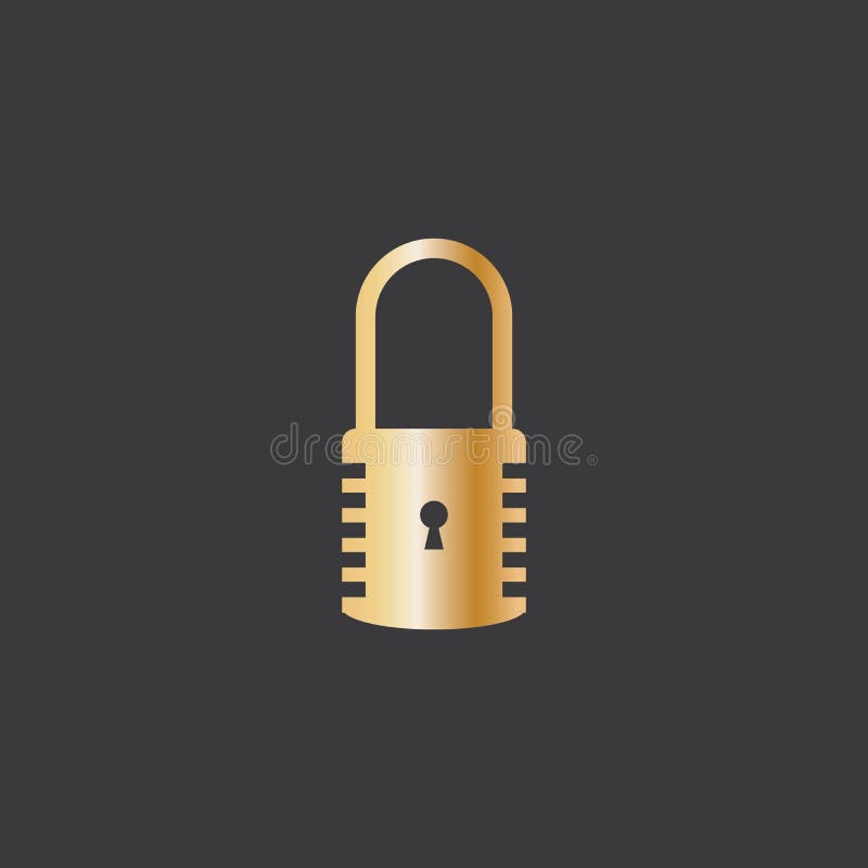 Padlock Logo Vector Template Illustration Icon Stock Vector ...