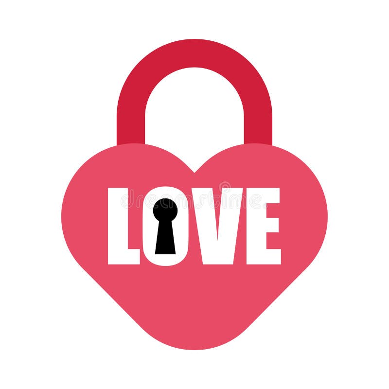 Padlock Love. the Symbol of Eternal Love Stock Vector - Illustration of ...