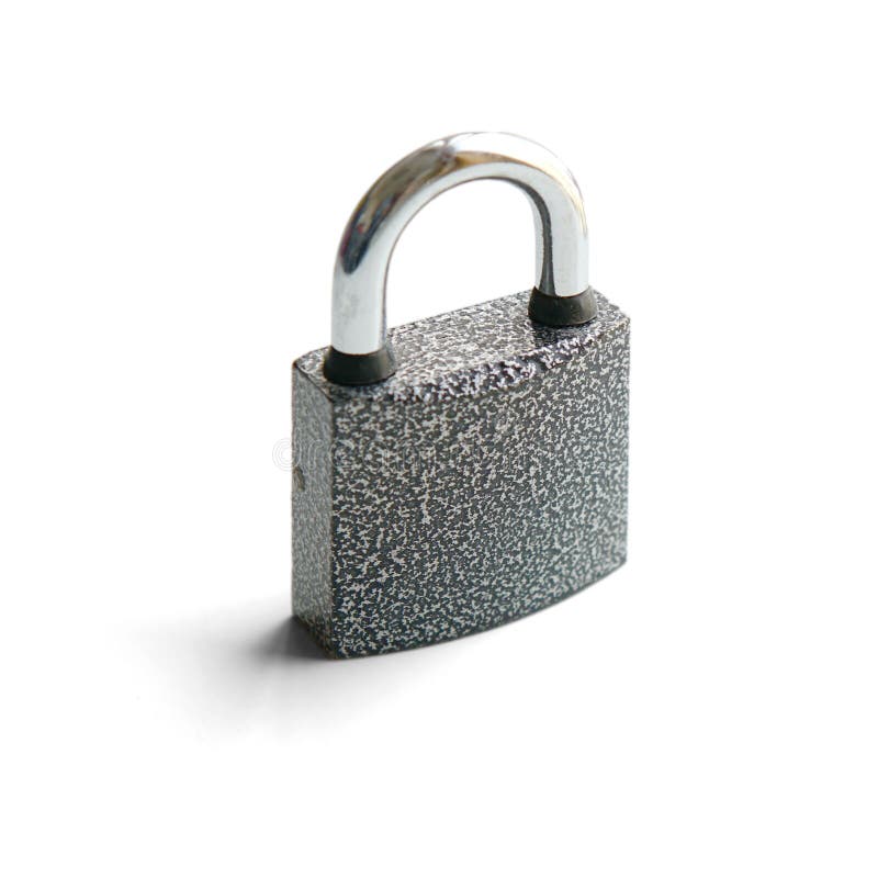 Padlock Made of Metal Gray, Isolate Stock Photo - Image of metal ...