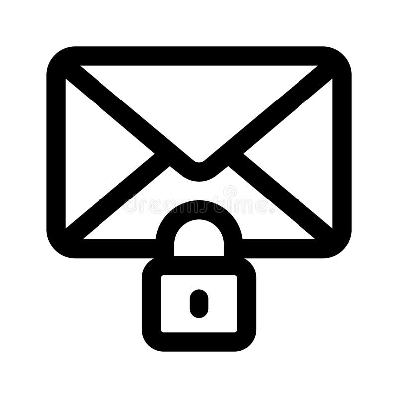 Mail, Protection and Security Vector Icons Set Cyber Computer Network ...