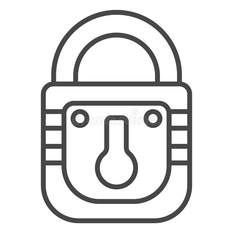 Padlock Metal Icon, Outline Style Stock Vector - Illustration of metal ...