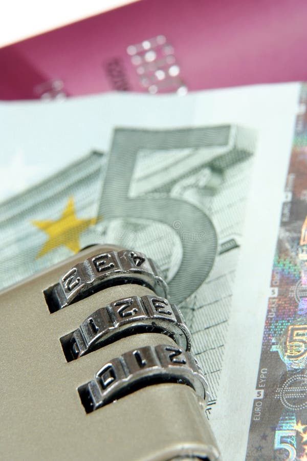 Padlock and money stock photo. Image of defense, finance - 6484842