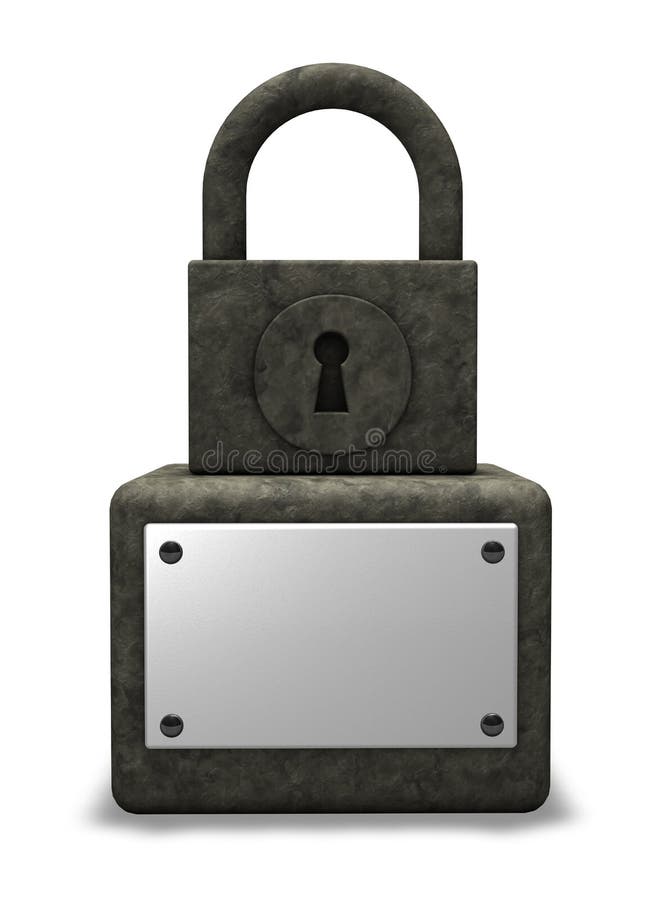 Padlock monument stock illustration. Illustration of protect - 29389147