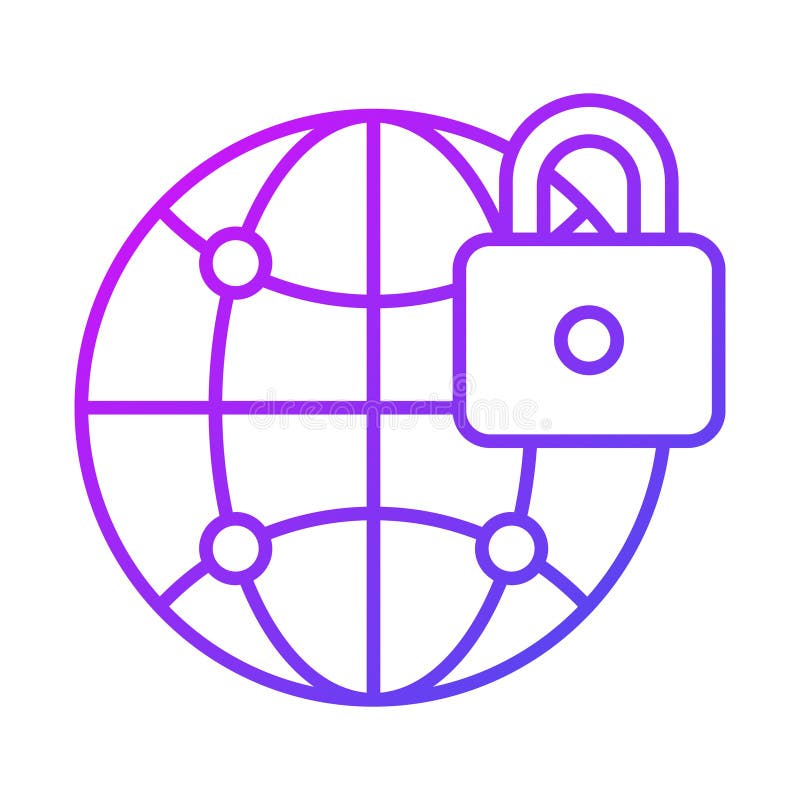 Global Security Icon Design in Modern Style, Visually Perfect Vector ...