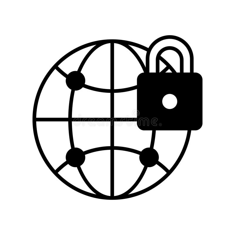 Global Security Icon Design in Modern Style, Visually Perfect Vector ...