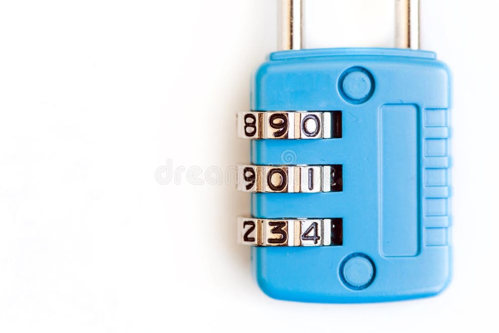 Padlock with numbers stock photo. Image of metallic - 125759144