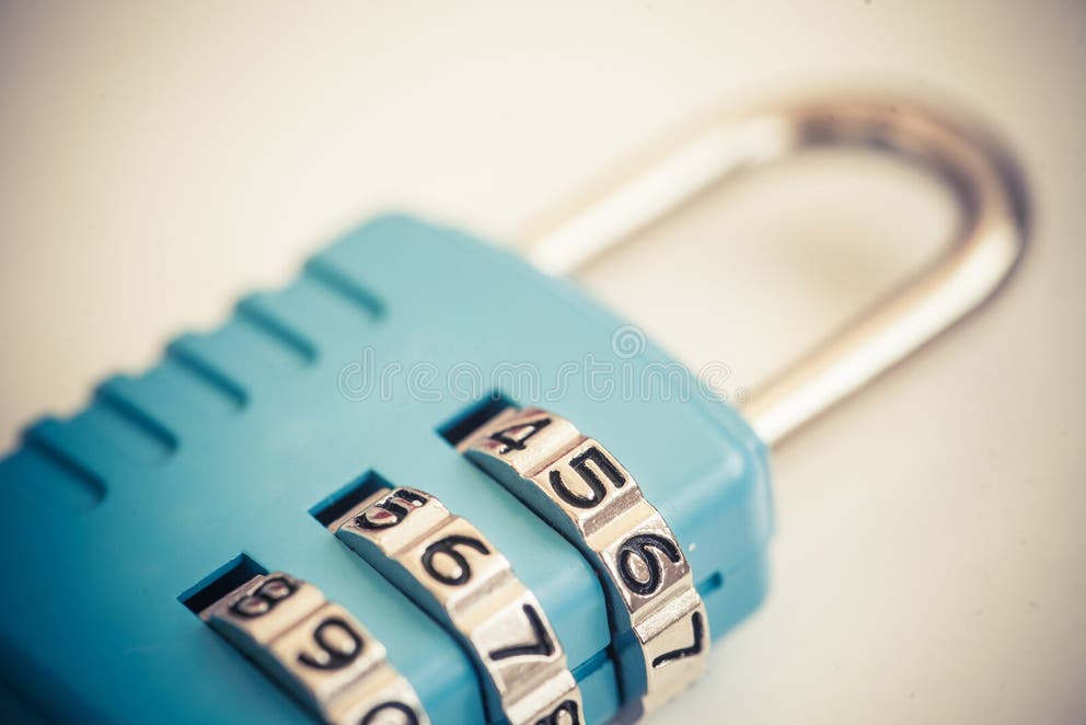 Padlock with numbers stock image. Image of secure, isolated - 130087505