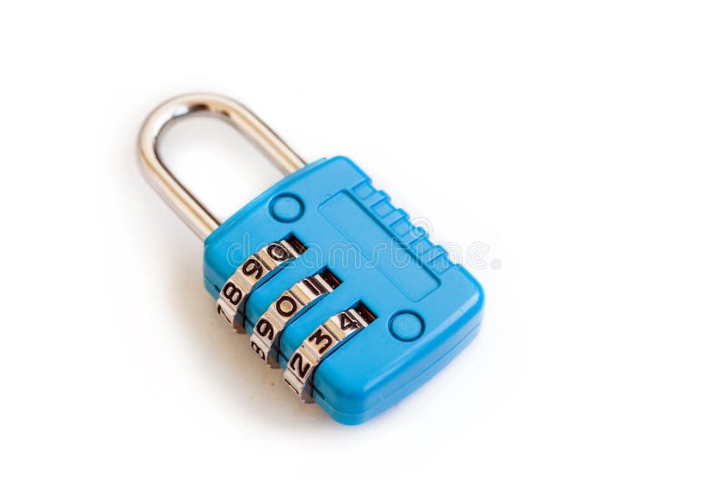 Padlock with numbers stock image. Image of numbers, steel - 131589895