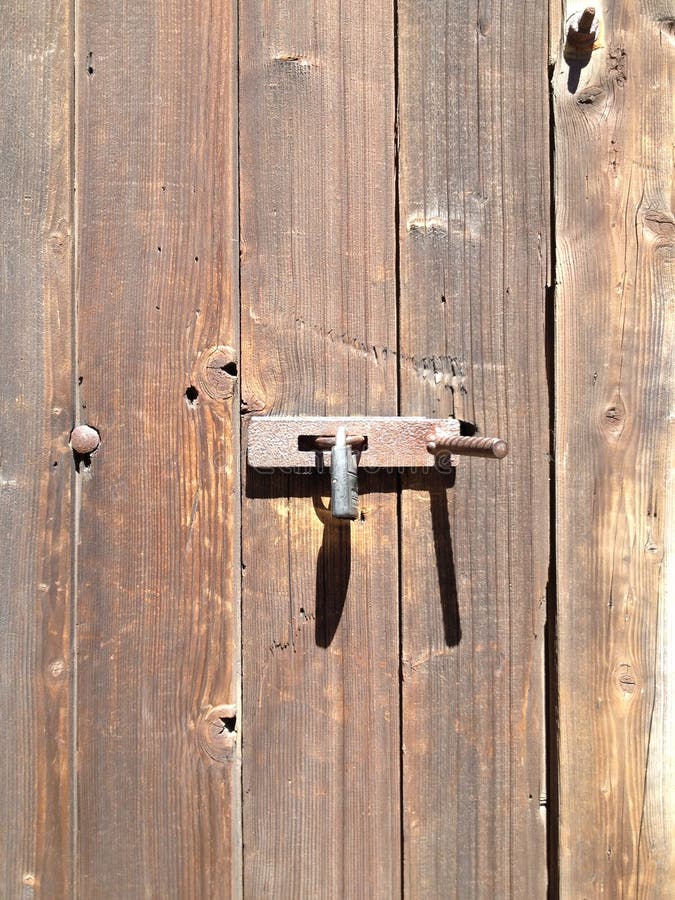 Padlock on old wood stock image. Image of wall, ranch - 93470883