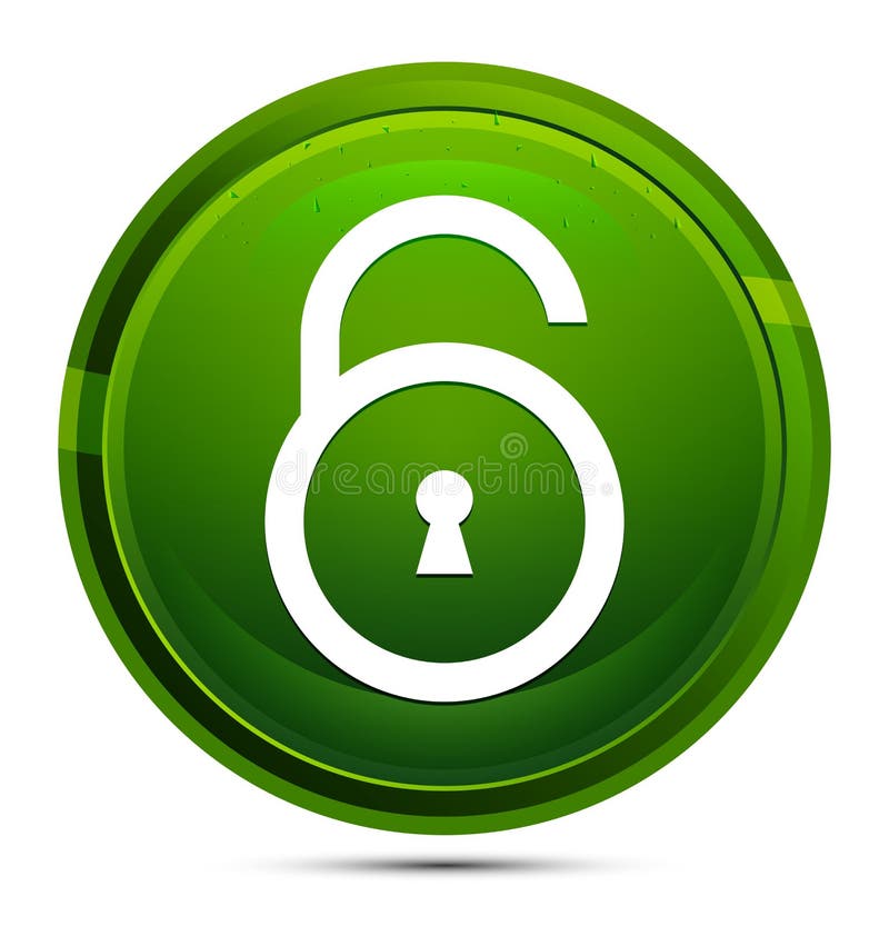Padlock Open Icon Elegant Modern Design Abstract Buttons Set ...
