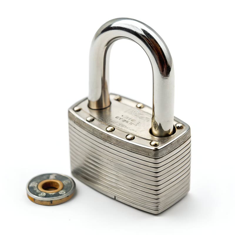 Padlock Open stock illustration. Illustration of system - 357087843