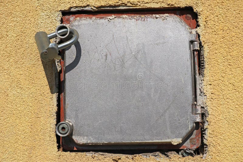 Padlock on the Outlet of an Electric Outlet Stock Image - Image of wall ...